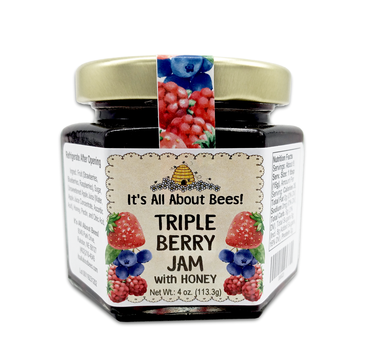 Jam Triple Berry With Honey – It’s All About Bees!