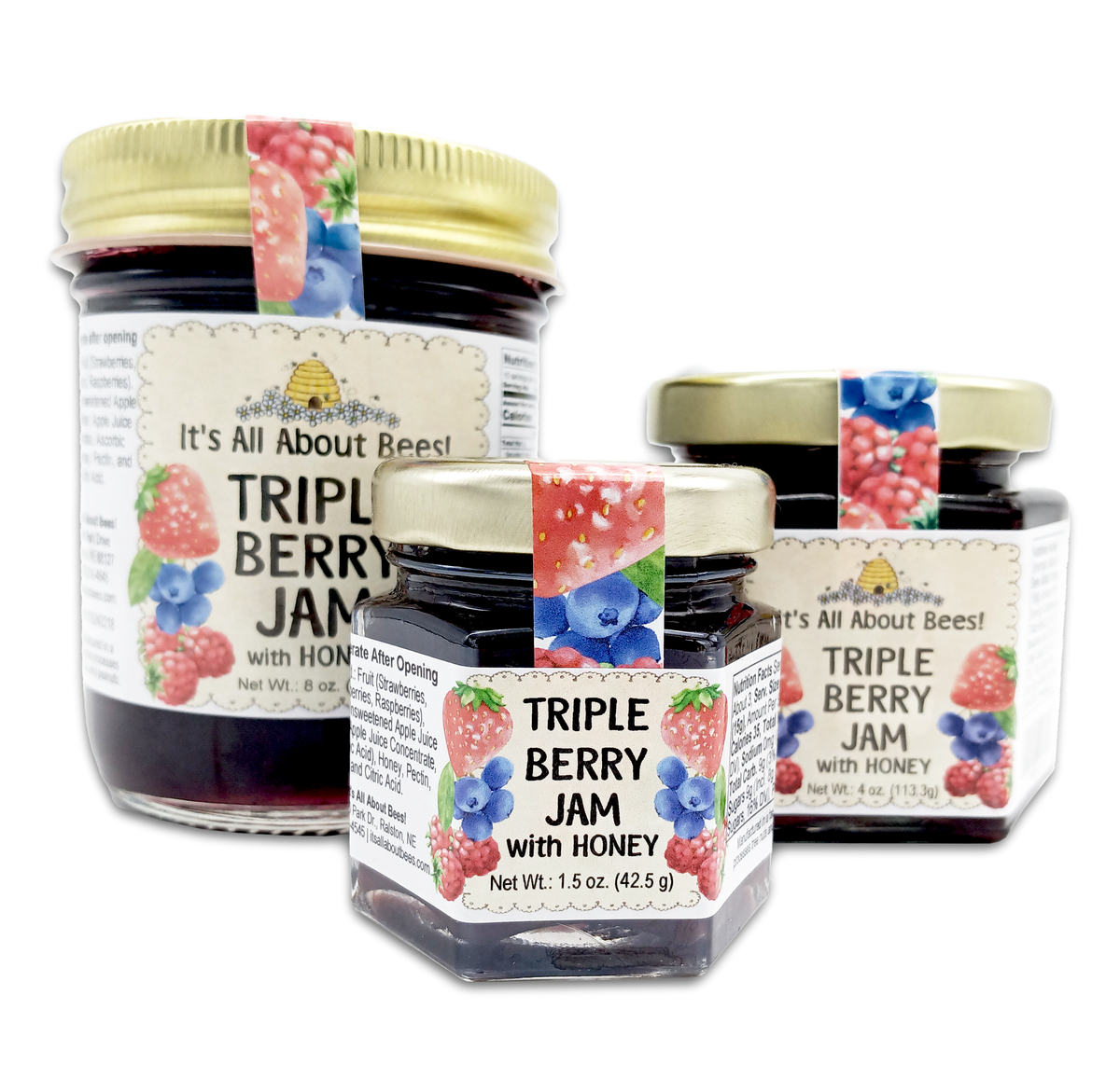 Jam Triple Berry With Honey – It’s All About Bees!