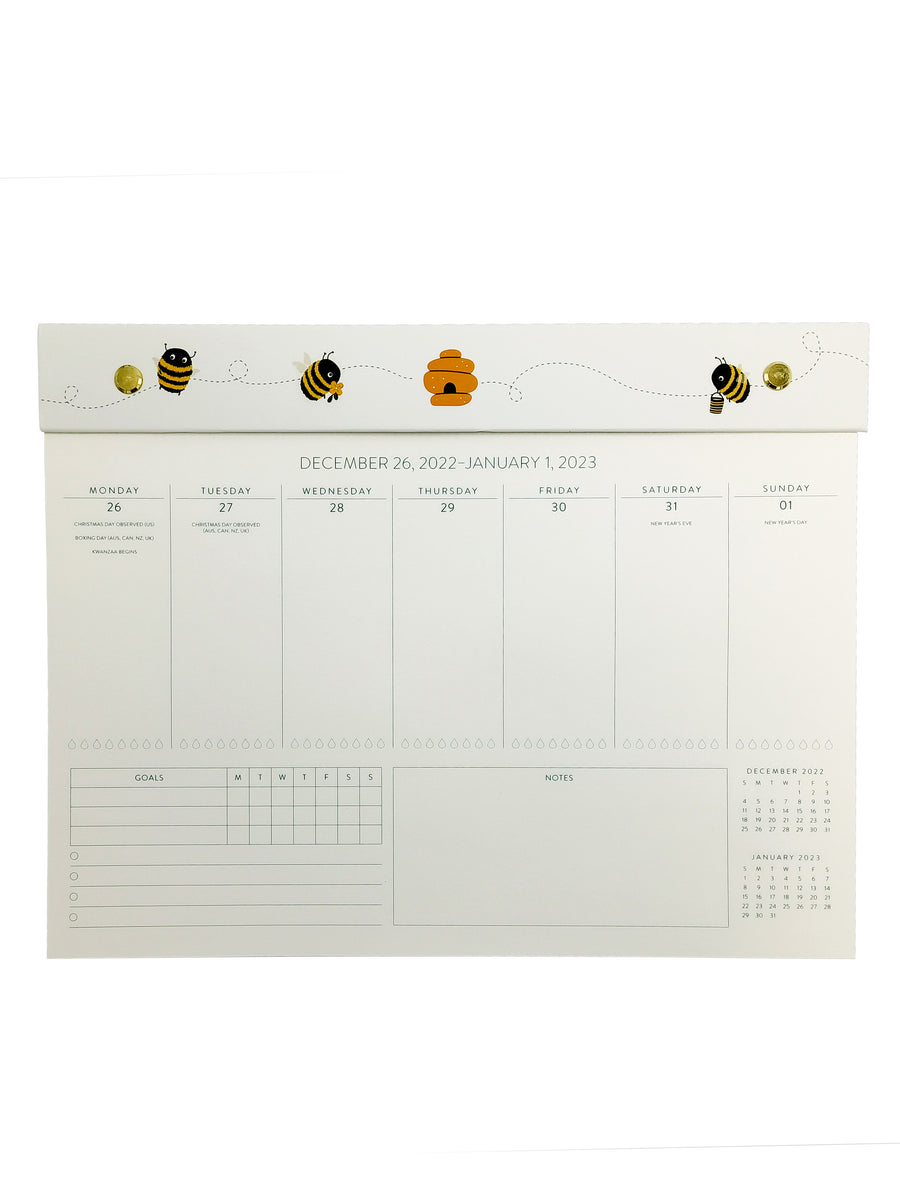 Planner Calendar Desk Pad 2023 – It’s All About Bees!